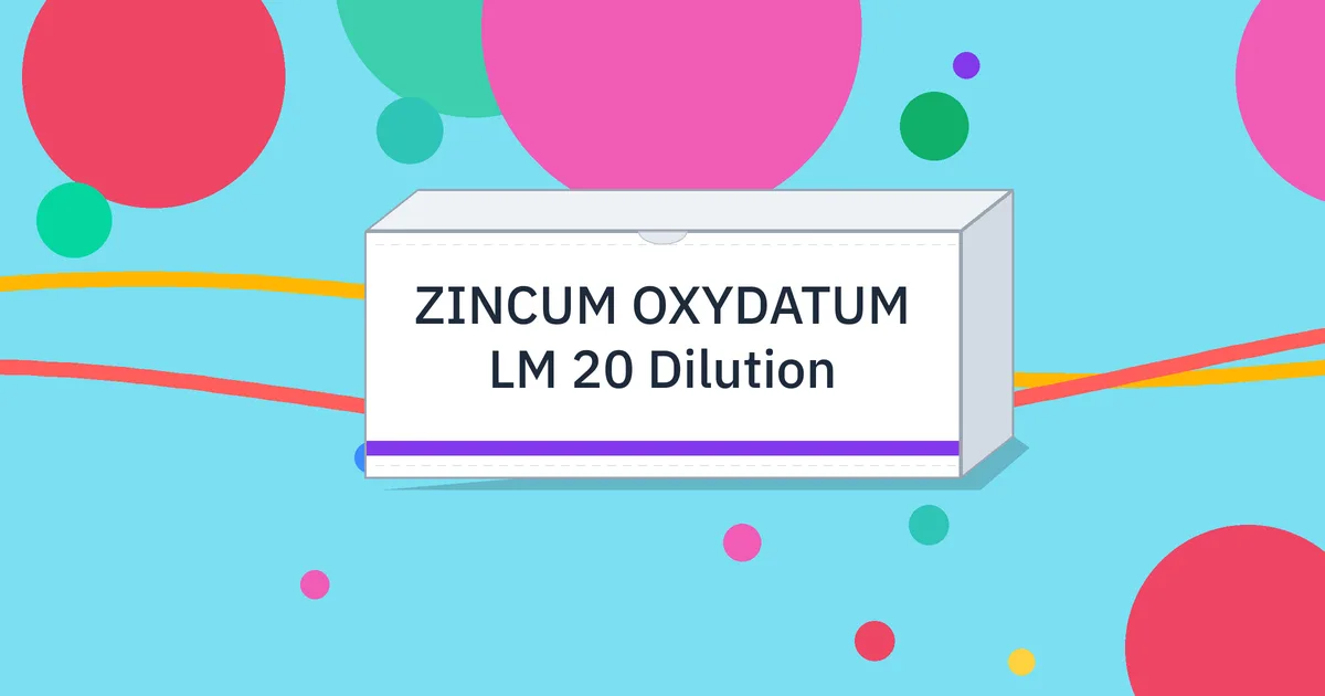 Symbolbild: Packung mit der Aufschrift ZINCUM OXYDATUM LM 20 Dilution (PZN 13296752) – Verfügbarkeit und Bezug in Apotheken in Frankfurt am Main
