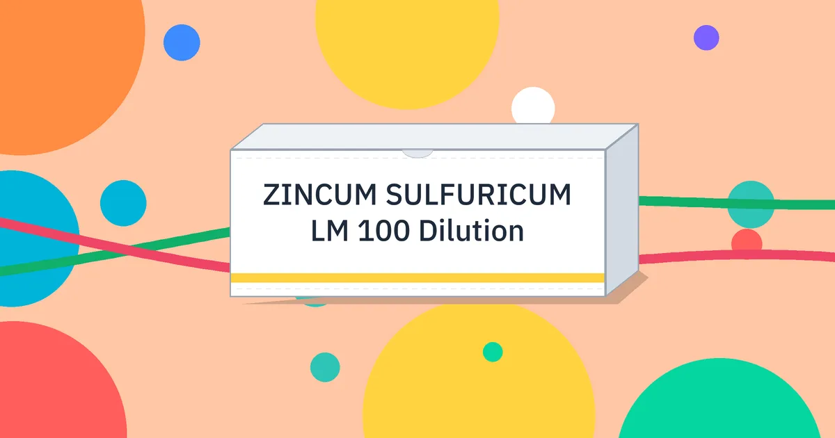 Symbolbild: Packung mit der Aufschrift ZINCUM SULFURICUM LM 100 Dilution (PZN 13300608) – Verfügbarkeit und Bezug in Apotheken in Frankfurt am Main