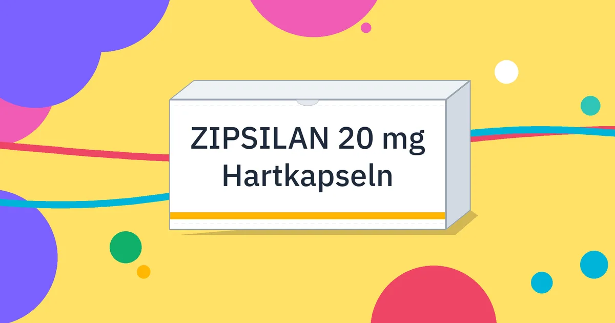 Symbolbild: Packung mit der Aufschrift ZIPSILAN 20 mg Hartkapseln (PZN 01821331) – Verfügbarkeit und Bezug in Apotheken in Frankfurt am Main
