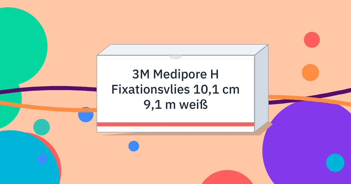Symbolbild: Packung mit der Aufschrift 3M Medipore H Fixationsvlies 10,1 cm 9,1 m weiß (PZN 18192276) – Verfügbarkeit und Bezug in Apotheken in Frankfurt am Main