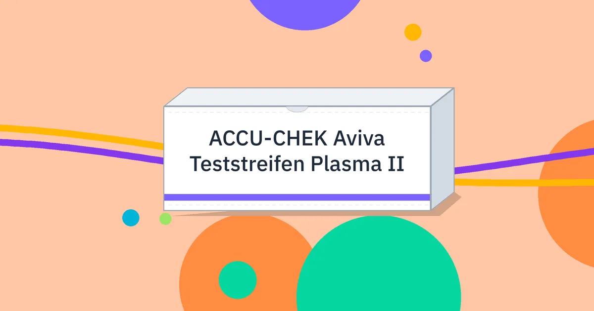 Symbolbild: Packung mit der Aufschrift ACCU-CHEK Aviva Teststreifen Plasma II (PZN 08839541) – Verfügbarkeit und Bezug in Apotheken in Frankfurt am Main