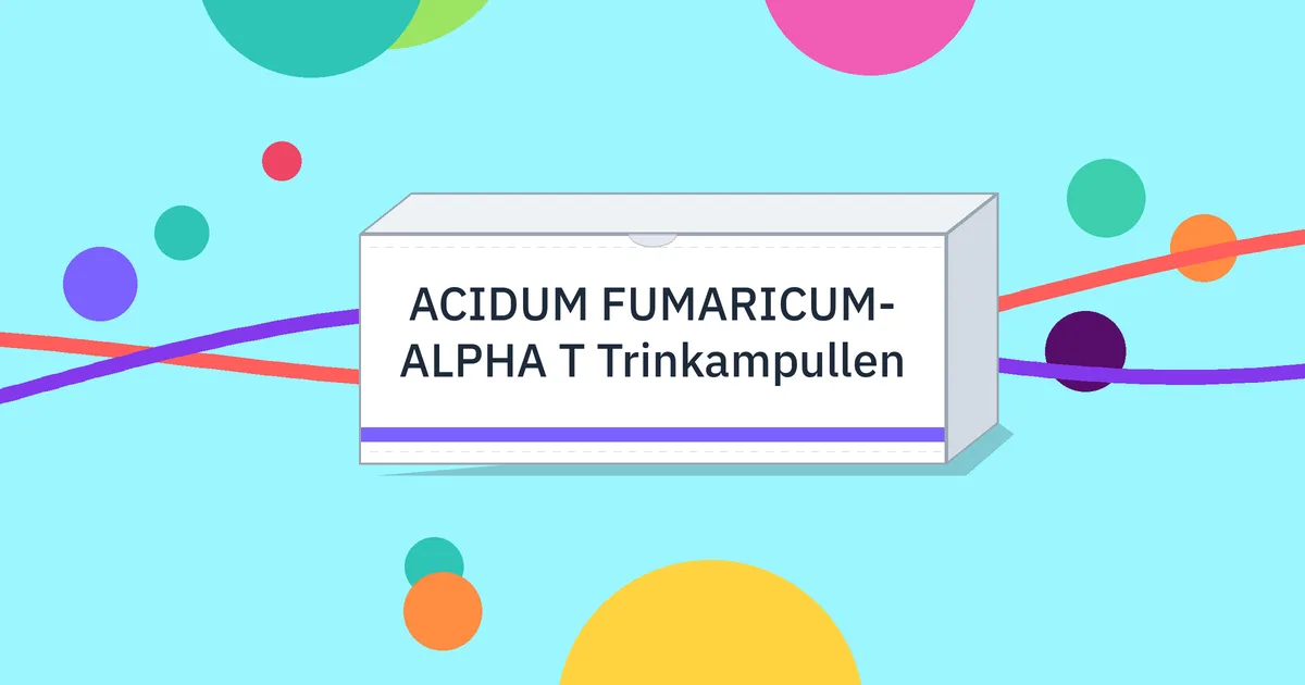 Symbolbild: Packung mit der Aufschrift ACIDUM FUMARICUM-ALPHA T Trinkampullen (PZN 10220010) – Verfügbarkeit und Bezug in Apotheken in Frankfurt am Main