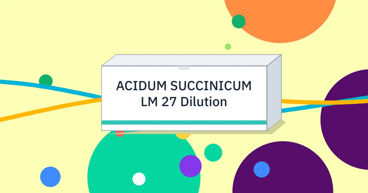 Symbolbild: Packung mit der Aufschrift ACIDUM SUCCINICUM LM 27 Dilution (PZN 13284200) – Verfügbarkeit und Bezug in Apotheken in Frankfurt am Main