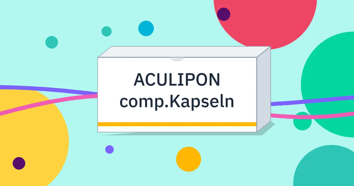 Symbolbild: Packung mit der Aufschrift ACULIPON comp.Kapseln (PZN 10627875) – Verfügbarkeit und Bezug in Apotheken in Frankfurt am Main
