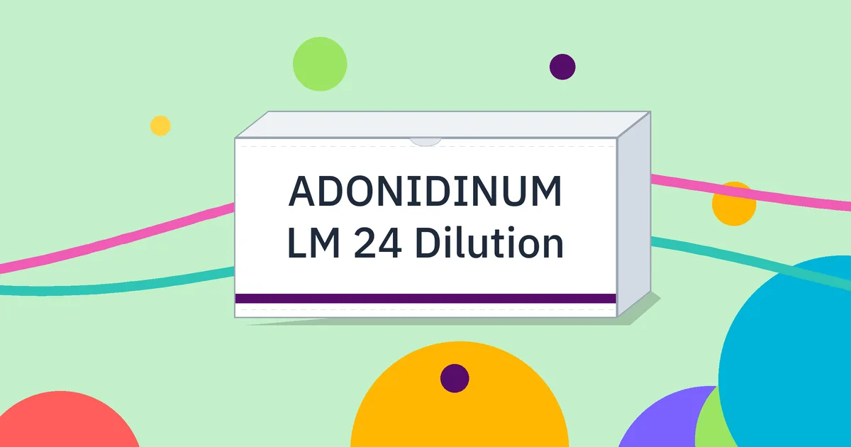 Symbolbild: Packung mit der Aufschrift ADONIDINUM LM 24 Dilution (PZN 13297645) – Verfügbarkeit und Bezug in Apotheken in Frankfurt am Main