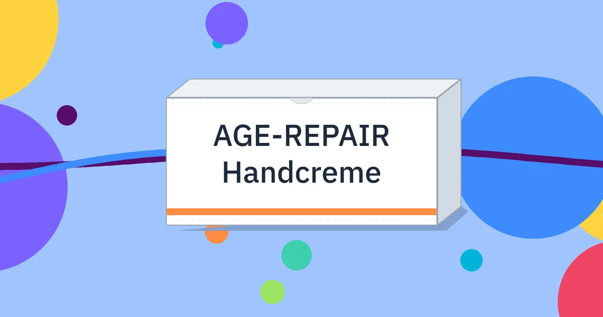 Symbolbild: Packung mit der Aufschrift AGE-REPAIR Handcreme (PZN 17886663) – Verfügbarkeit und Bezug in Apotheken in Frankfurt am Main