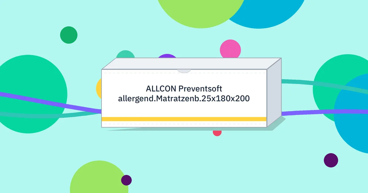 Symbolbild: Packung mit der Aufschrift ALLCON Preventsoft allergend.Matratzenb.25x180x200 (PZN 13475590) – Verfügbarkeit und Bezug in Apotheken in Frankfurt am Main