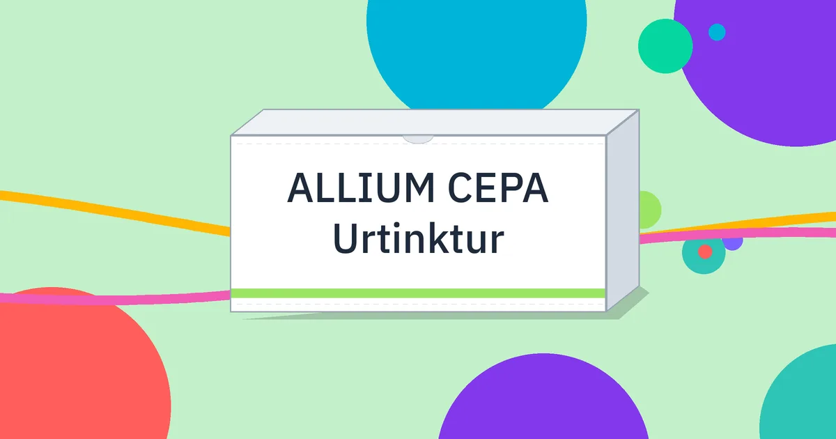 Symbolbild: Packung mit der Aufschrift ALLIUM CEPA Urtinktur (PZN 04202491) – Verfügbarkeit und Bezug in Apotheken in Frankfurt am Main