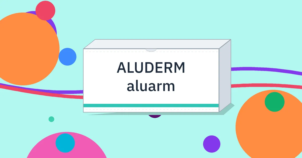 Symbolbild: Packung mit der Aufschrift ALUDERM aluarm (PZN 11048369) – Verfügbarkeit und Bezug in Apotheken in Frankfurt am Main