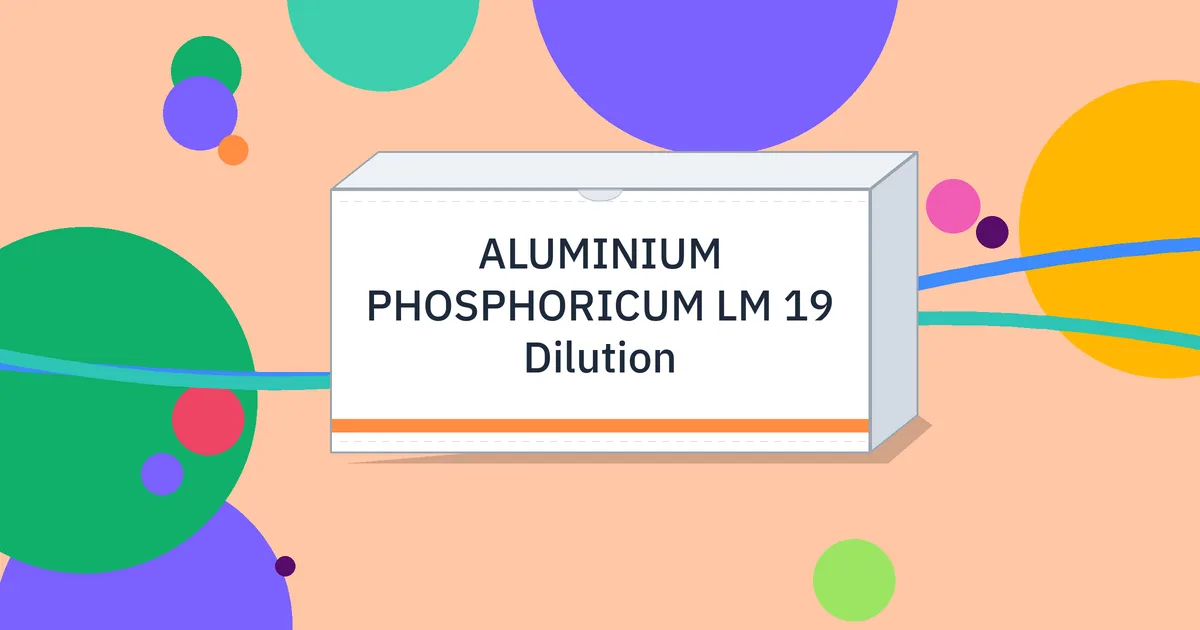 Symbolbild: Packung mit der Aufschrift ALUMINIUM PHOSPHORICUM LM 19 Dilution (PZN 13317247) – Verfügbarkeit und Bezug in Apotheken in Frankfurt am Main