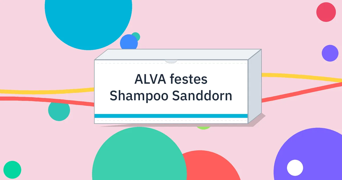 Symbolbild: Packung mit der Aufschrift ALVA festes Shampoo Sanddorn (PZN 17443061) – Verfügbarkeit und Bezug in Apotheken in Frankfurt am Main