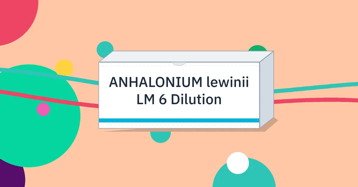 Symbolbild: Packung mit der Aufschrift ANHALONIUM lewinii LM 6 Dilution (PZN 13368842) – Verfügbarkeit und Bezug in Apotheken in Frankfurt am Main