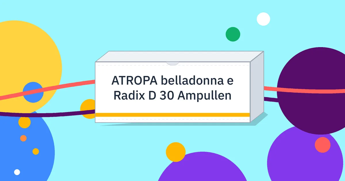 Symbolbild: Packung mit der Aufschrift ATROPA belladonna e Radix D 30 Ampullen (PZN 03358156) – Verfügbarkeit und Bezug in Apotheken in Frankfurt am Main