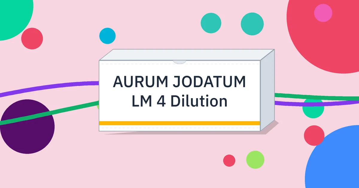 Symbolbild: Packung mit der Aufschrift AURUM JODATUM LM 4 Dilution (PZN 12784596) – Verfügbarkeit und Bezug in Apotheken in Frankfurt am Main