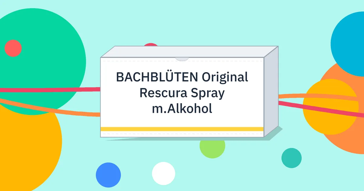 Symbolbild: Packung mit der Aufschrift BACHBLÜTEN Original Rescura Spray m.Alkohol (PZN 16391913) – Verfügbarkeit und Bezug in Apotheken in Frankfurt am Main