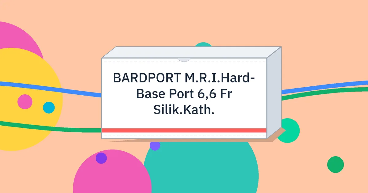 Symbolbild: Packung mit der Aufschrift BARDPORT M.R.I.Hard-Base Port 6,6 Fr Silik.Kath. (PZN 02755412) – Verfügbarkeit und Bezug in Apotheken in Frankfurt am Main