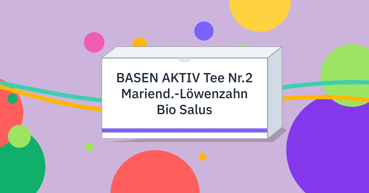 Symbolbild: Packung mit der Aufschrift BASEN AKTIV Tee Nr.2 Mariend.-Löwenzahn Bio Salus (PZN 16357738) – Verfügbarkeit und Bezug in Apotheken in Frankfurt am Main