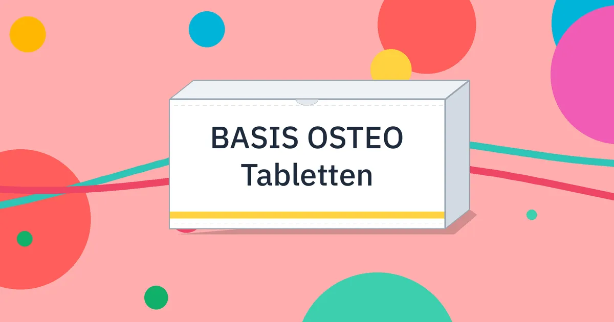 Symbolbild: Packung mit der Aufschrift BASIS OSTEO Tabletten (PZN 04080533) – Verfügbarkeit und Bezug in Apotheken in Frankfurt am Main