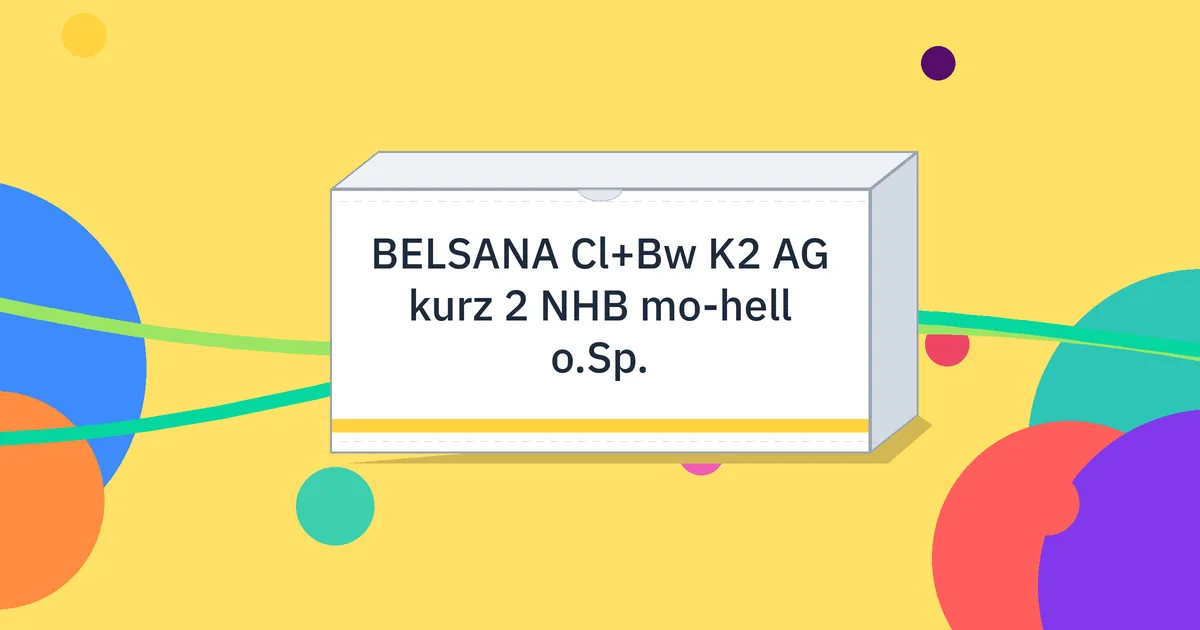 Symbolbild: Packung mit der Aufschrift BELSANA Cl+Bw K2 AG kurz 2 NHB mo-hell o.Sp. (PZN 12243067) – Verfügbarkeit und Bezug in Apotheken in Frankfurt am Main