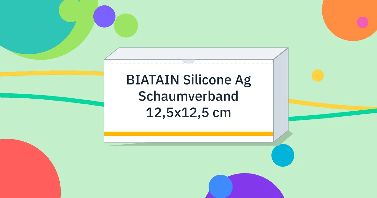 Symbolbild: Packung mit der Aufschrift BIATAIN Silicone Ag Schaumverband 12,5x12,5 cm (PZN 15629092) – Verfügbarkeit und Bezug in Apotheken in Frankfurt am Main