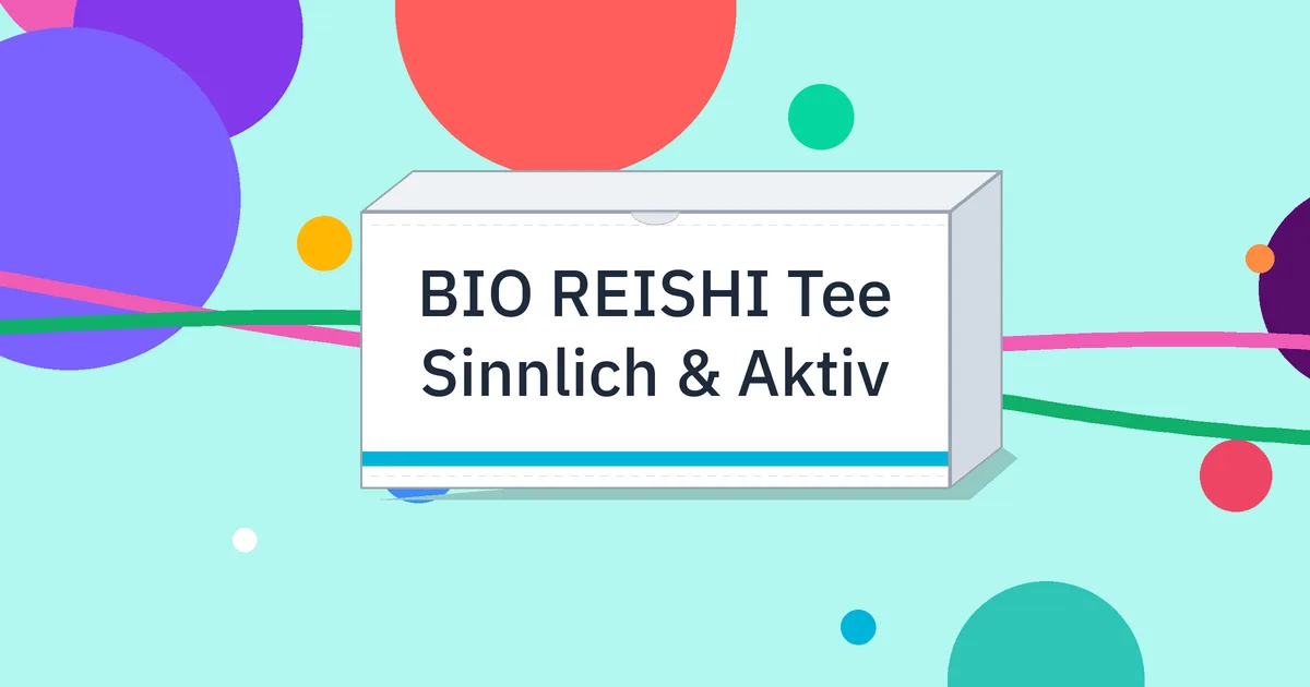 Symbolbild: Packung mit der Aufschrift BIO REISHI Tee Sinnlich & Aktiv (PZN 16017132) – Verfügbarkeit und Bezug in Apotheken in Frankfurt am Main