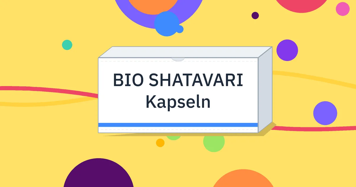 Symbolbild: Packung mit der Aufschrift BIO SHATAVARI Kapseln (PZN 16707457) – Verfügbarkeit und Bezug in Apotheken in Frankfurt am Main