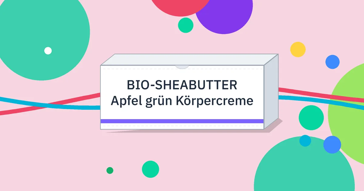 Symbolbild: Packung mit der Aufschrift BIO-SHEABUTTER Apfel grün Körpercreme (PZN 17415656) – Verfügbarkeit und Bezug in Apotheken in Frankfurt am Main