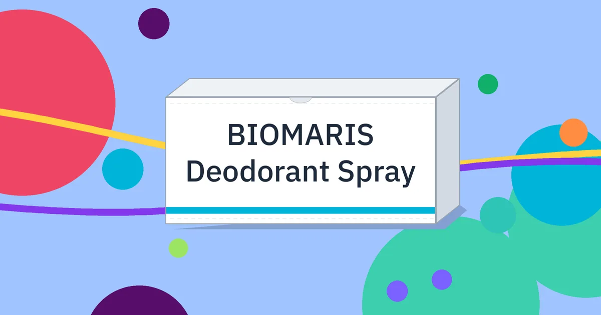 Symbolbild: Packung mit der Aufschrift BIOMARIS Deodorant Spray (PZN 11177316) – Verfügbarkeit und Bezug in Apotheken in Frankfurt am Main