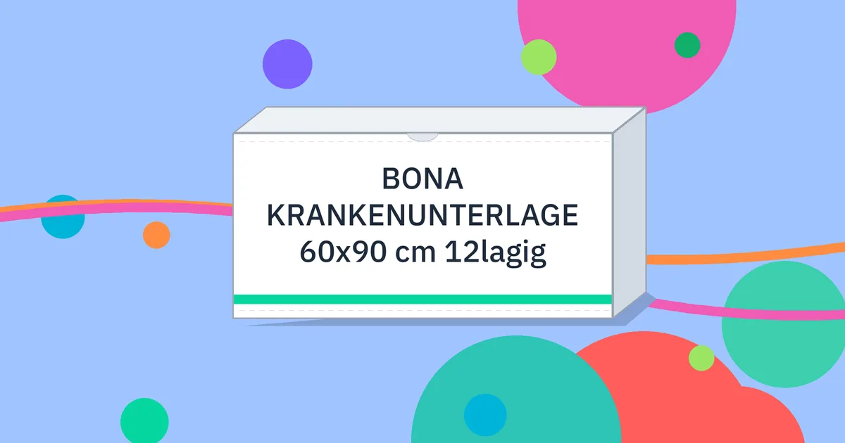 Symbolbild: Packung mit der Aufschrift BONA KRANKENUNTERLAGE 60x90 cm 12lagig (PZN 04095931) – Verfügbarkeit und Bezug in Apotheken in Frankfurt am Main