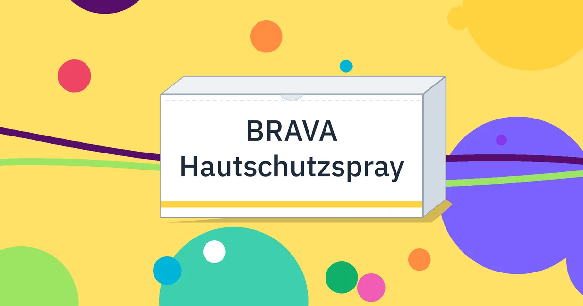 Symbolbild: Packung mit der Aufschrift BRAVA Hautschutzspray (PZN 15564228) – Verfügbarkeit und Bezug in Apotheken in Frankfurt am Main