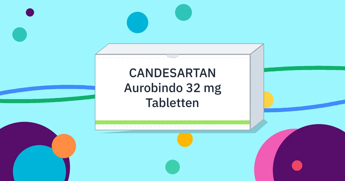 Symbolbild: Packung mit der Aufschrift CANDESARTAN Aurobindo 32 mg Tabletten (PZN 10142184) – Verfügbarkeit und Bezug in Apotheken in Frankfurt am Main