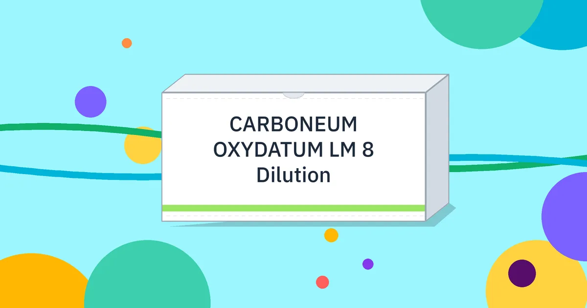 Symbolbild: Packung mit der Aufschrift CARBONEUM OXYDATUM LM 8 Dilution (PZN 13428604) – Verfügbarkeit und Bezug in Apotheken in Frankfurt am Main