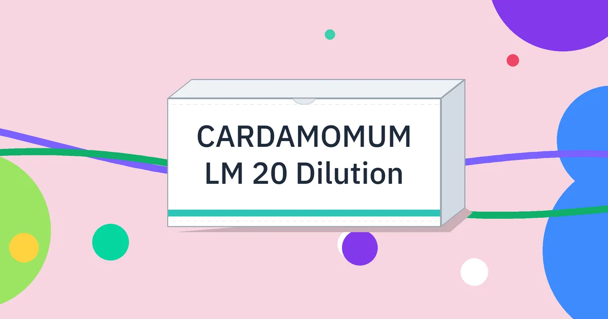 Symbolbild: Packung mit der Aufschrift CARDAMOMUM LM 20 Dilution (PZN 13429710) – Verfügbarkeit und Bezug in Apotheken in Frankfurt am Main