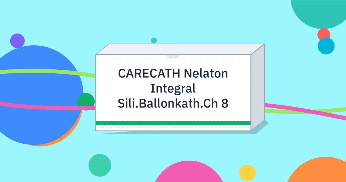 Symbolbild: Packung mit der Aufschrift CARECATH Nelaton Integral Sili.Ballonkath.Ch 8 (PZN 10198003) – Verfügbarkeit und Bezug in Apotheken in Frankfurt am Main