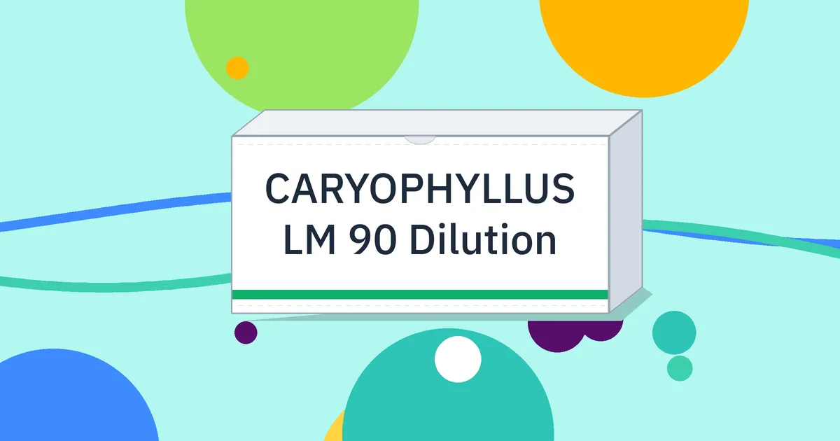 Symbolbild: Packung mit der Aufschrift CARYOPHYLLUS LM 90 Dilution (PZN 13432238) – Verfügbarkeit und Bezug in Apotheken in Frankfurt am Main