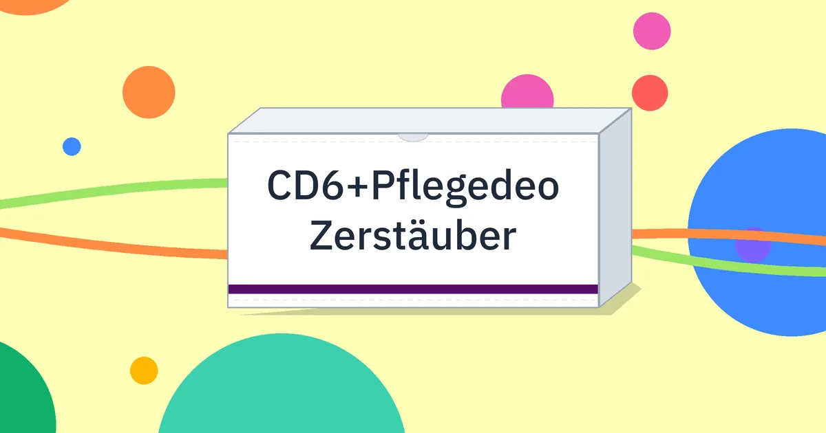Symbolbild: Packung mit der Aufschrift CD6+Pflegedeo Zerstäuber (PZN 01418486) – Verfügbarkeit und Bezug in Apotheken in Frankfurt am Main