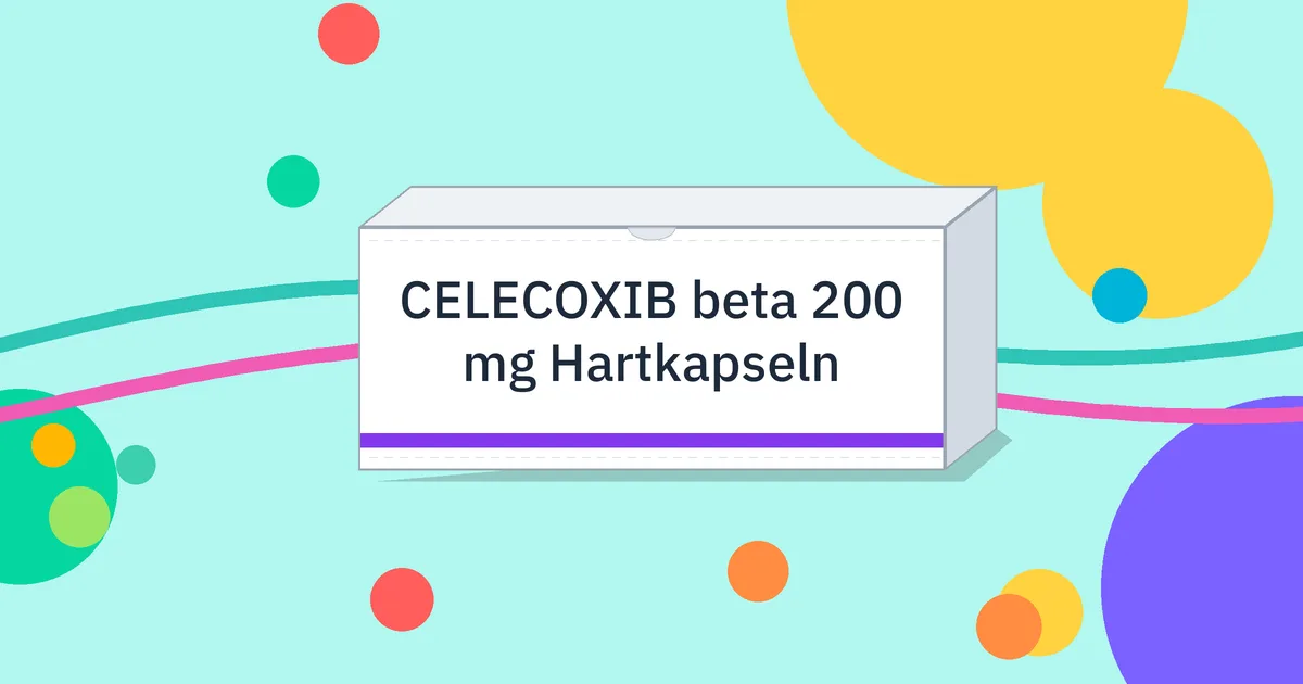 Symbolbild: Packung mit der Aufschrift CELECOXIB beta 200 mg Hartkapseln (PZN 05395428) – Verfügbarkeit und Bezug in Apotheken in Frankfurt am Main