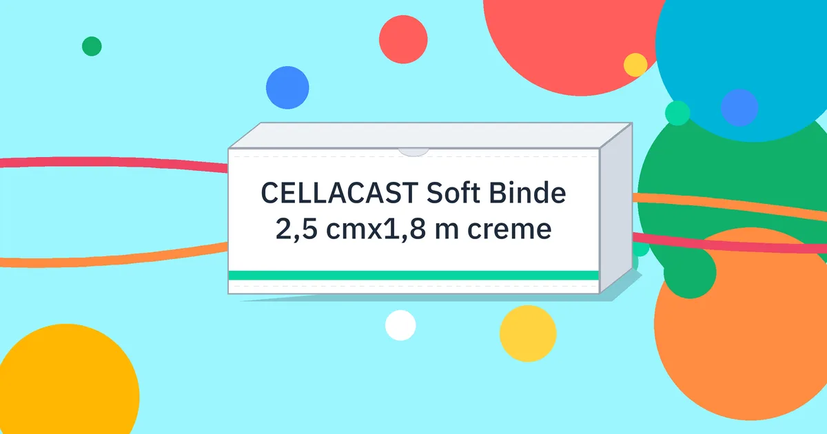 Symbolbild: Packung mit der Aufschrift CELLACAST Soft Binde 2,5 cmx1,8 m creme (PZN 14251875) – Verfügbarkeit und Bezug in Apotheken in Frankfurt am Main