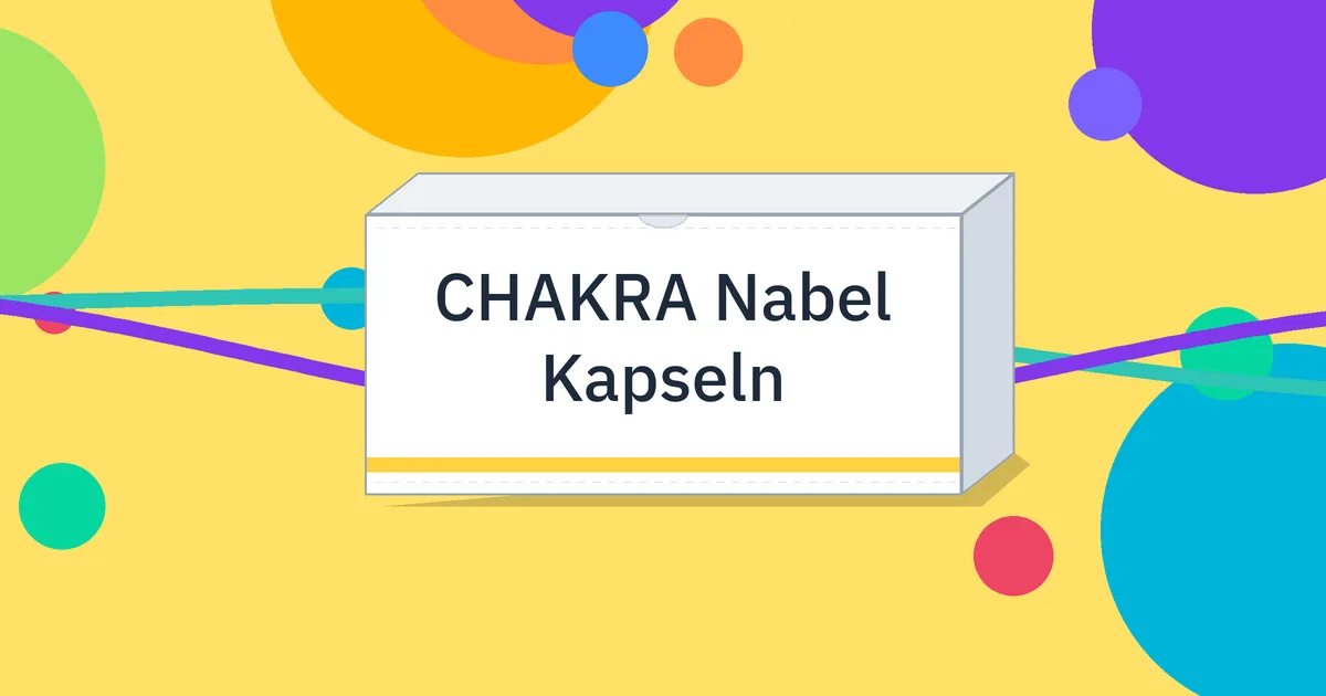 Symbolbild: Packung mit der Aufschrift CHAKRA Nabel Kapseln (PZN 03397038) – Verfügbarkeit und Bezug in Apotheken in Frankfurt am Main
