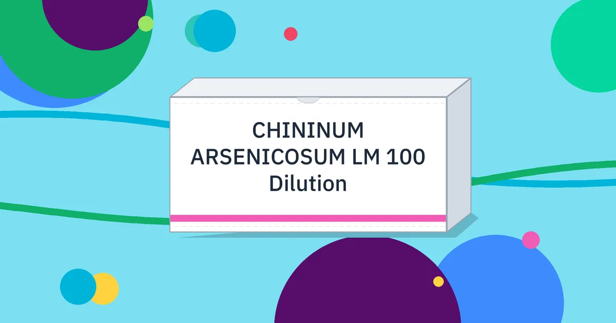 Symbolbild: Packung mit der Aufschrift CHININUM ARSENICOSUM LM 100 Dilution (PZN 12814972) – Verfügbarkeit und Bezug in Apotheken in Frankfurt am Main