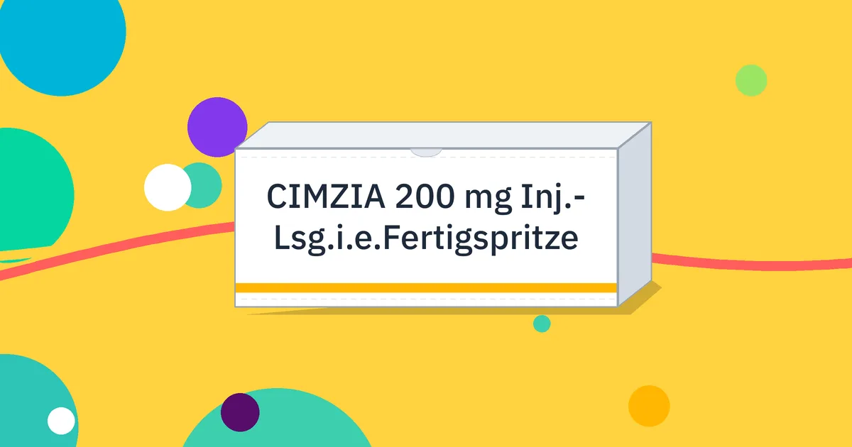 Symbolbild: Packung mit der Aufschrift CIMZIA 200 mg Inj.-Lsg.i.e.Fertigspritze (PZN 19289799) – Verfügbarkeit und Bezug in Apotheken in Frankfurt am Main