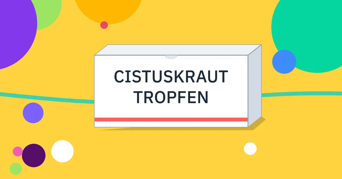 Symbolbild: Packung mit der Aufschrift CISTUSKRAUT TROPFEN (PZN 14310974) – Verfügbarkeit und Bezug in Apotheken in Frankfurt am Main