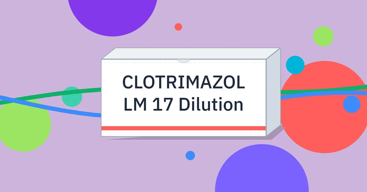 Symbolbild: Packung mit der Aufschrift CLOTRIMAZOL LM 17 Dilution (PZN 12822701) – Verfügbarkeit und Bezug in Apotheken in Frankfurt am Main