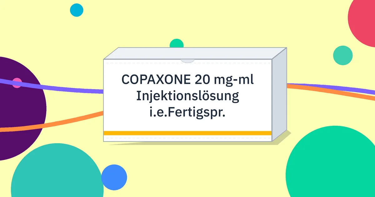 Symbolbild: Packung mit der Aufschrift COPAXONE 20 mg-ml Injektionslösung i.e.Fertigspr. (PZN 06732796) – Verfügbarkeit und Bezug in Apotheken in Frankfurt am Main