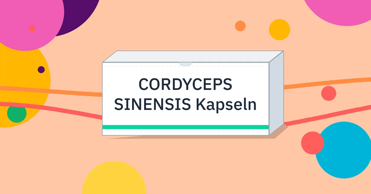 Symbolbild: Packung mit der Aufschrift CORDYCEPS SINENSIS Kapseln (PZN 01049385) – Verfügbarkeit und Bezug in Apotheken in Frankfurt am Main