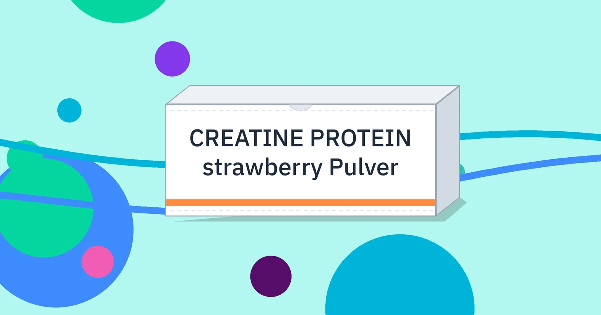 Symbolbild: Packung mit der Aufschrift CREATINE PROTEIN strawberry Pulver (PZN 11617324) – Verfügbarkeit und Bezug in Apotheken in Frankfurt am Main