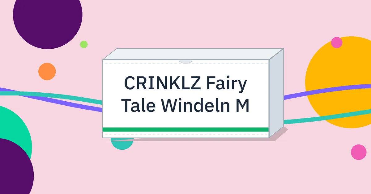 Symbolbild: Packung mit der Aufschrift CRINKLZ Fairy Tale Windeln M (PZN 18046511) – Verfügbarkeit und Bezug in Apotheken in Frankfurt am Main