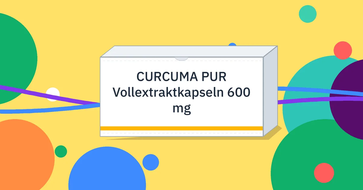 Symbolbild: Packung mit der Aufschrift CURCUMA PUR Vollextraktkapseln 600 mg (PZN 10627289) – Verfügbarkeit und Bezug in Apotheken in Frankfurt am Main