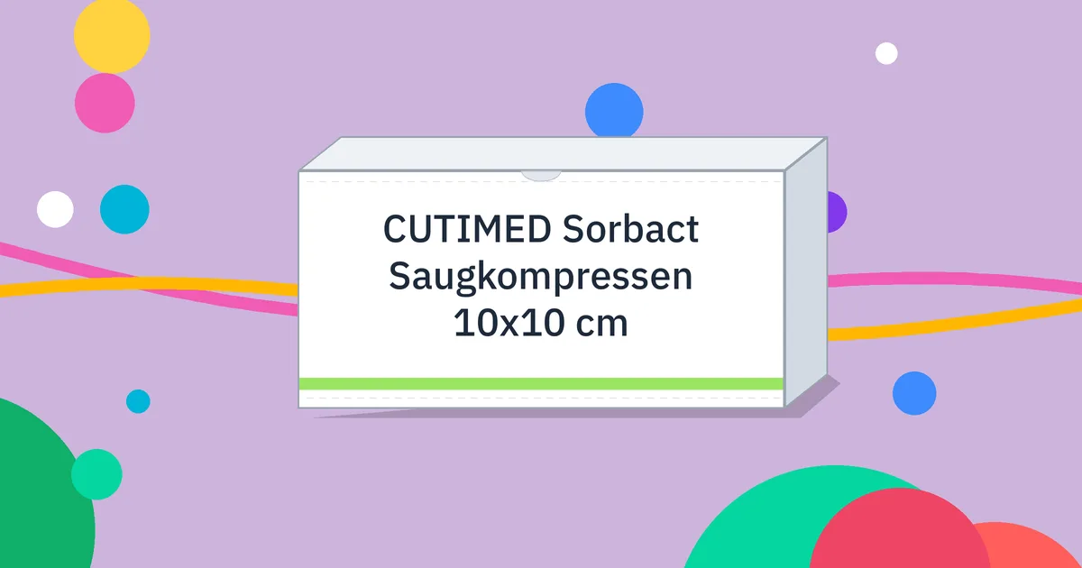 Symbolbild: Packung mit der Aufschrift CUTIMED Sorbact Saugkompressen 10x10 cm (PZN 17971989) – Verfügbarkeit und Bezug in Apotheken in Frankfurt am Main