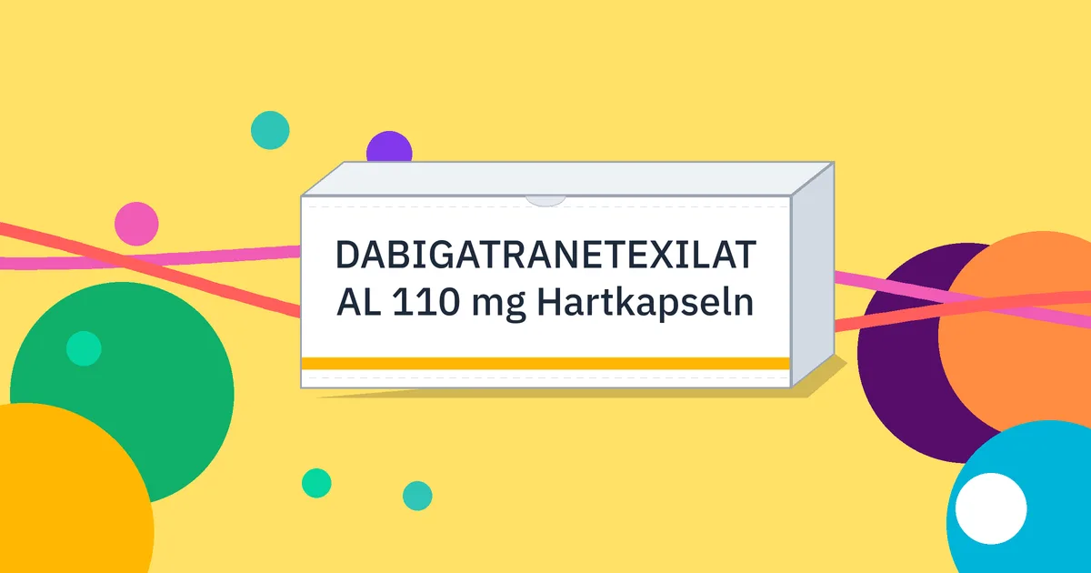 Symbolbild: Packung mit der Aufschrift DABIGATRANETEXILAT AL 110 mg Hartkapseln (PZN 18372127) – Verfügbarkeit und Bezug in Apotheken in Frankfurt am Main